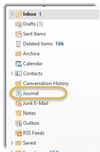 Outlook: Journal Feature – Office Bytes