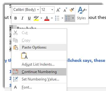 How Do You Continue Numbering in Word When You Take Out a Section ...