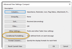 Outlook: Special View Settings with Conditional Formatting – Office Bytes