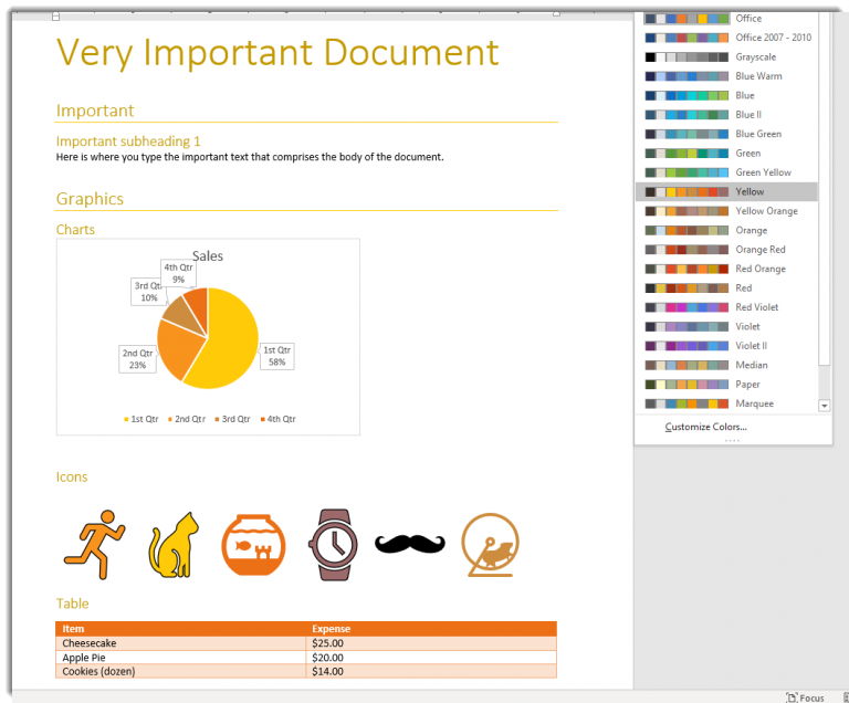 Microsoft Office: Color Themes and Custom Color Palettes – Office Bytes