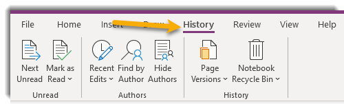 OneNote: History Tab and Restoring Page Versions – Office Bytes