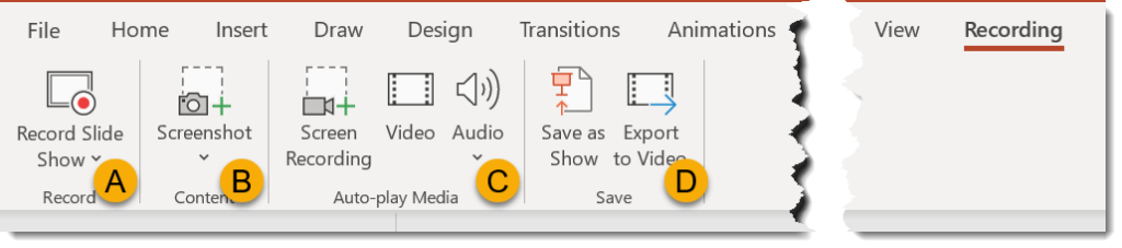 PowerPoint: Secret Recording Tab – Office Bytes
