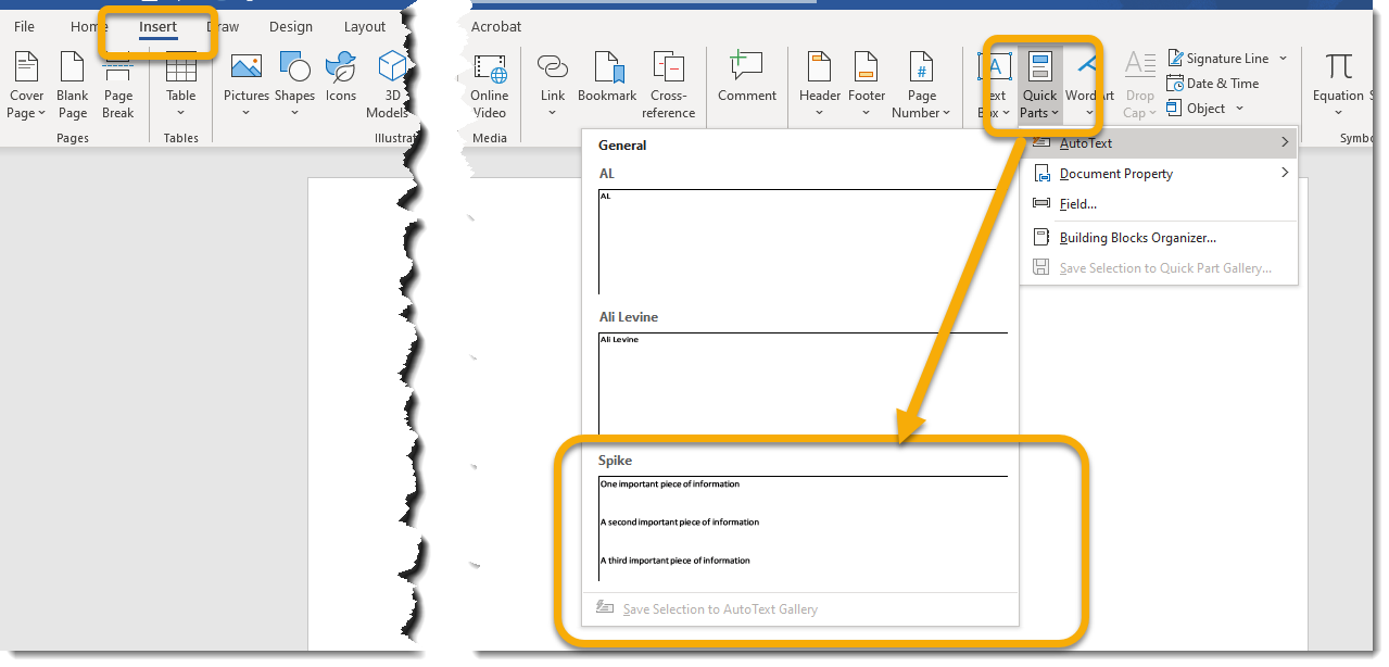 Word: The Spike Feature – Office Bytes