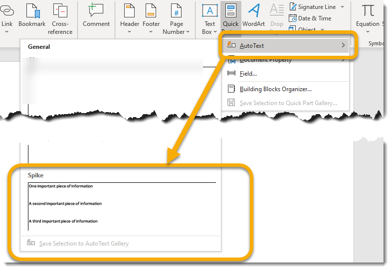 Word: The Spike Feature – Office Bytes