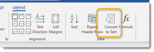 Word: Convert Text to Table, or Table to Text… in 3 Clicks – Office Bytes